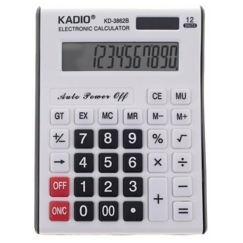 Калькулятор настольный, 12-разрядный, 3862B, двойное питание, 1 шт.