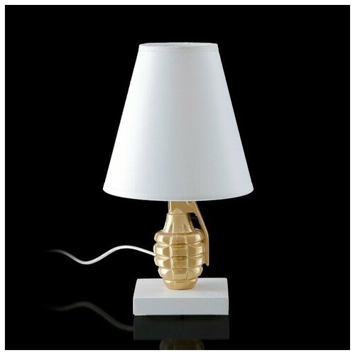 Лампа настольная "Граната" бело-золотистая, 22 × 30 × 22 см