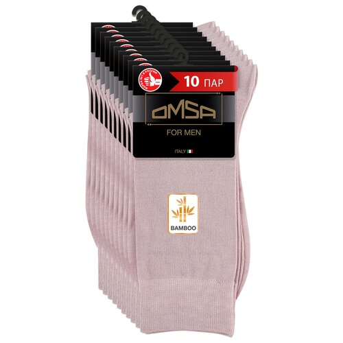 Носки Omsa, 10 пар, размер 42-44, серый