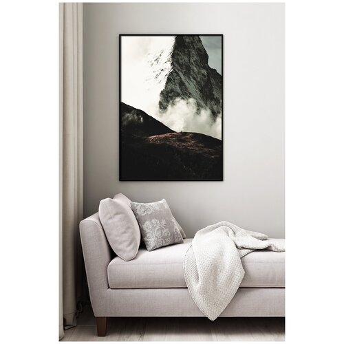 Постер на стену для интерьера Postermarkt Туман в горах №2, размер 40х50 см, постеры картины для интерьера в тубусе
