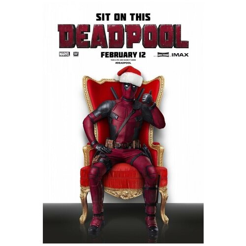 Плакат, постер на бумаге Deadpool/Дэдпул. Размер 60 х 84 см