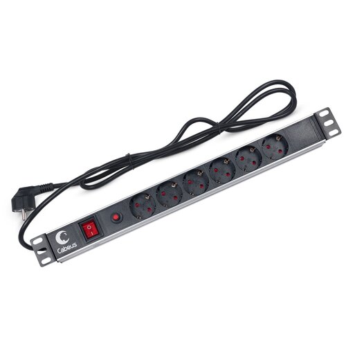 Блок евророзеток для 19" шкафов 16А Cabeus PDU-6P-F-2EU 6 розеток