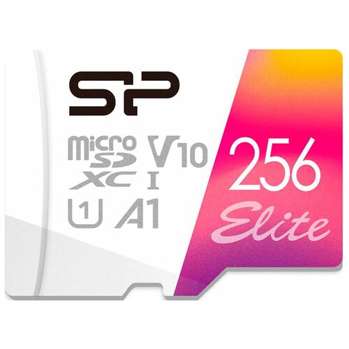 Карта памяти Silicon Power microSDXC 256Gb Class10 SP256GBSTXBV1V20SP Elite adapter