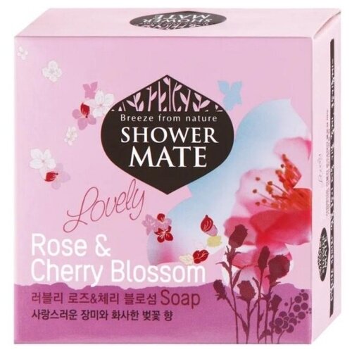 Косметическое мыло Kerasys Shower Mate Роза и вишневый цвет, 100 г