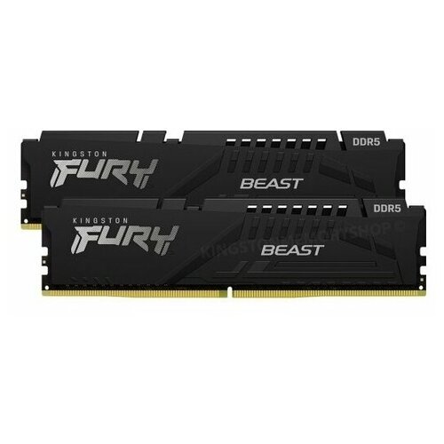 Оперативная память Kingston Fury Beast DDR5 DIMM 5600MHz CL40 288-pin 16Gb (2х8) 2x8 ГБ (KF556C40BBK2-16)
