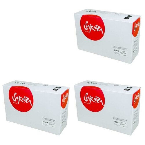 Sakura Картриджи комплектом совместимые Сакура Sakura SAQ5945X-3PK Q5945X черный 3 упаковки [выгода 3%]