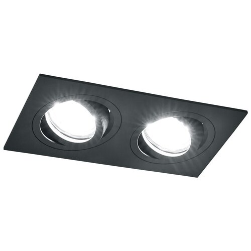 Светильник потолочный встраиваемый ИВО черный 50Вт под лампу G5.3 DL2802, 40530