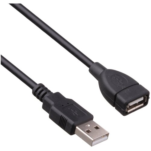 Удлинитель USB2.0 Am-Af ExeGate EX-CC-USB2-AMAF-1.8 - кабель 1.8 метра, чёрный