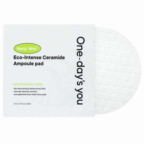 Тонер-пэды с керамидами Help Me Eco-Intense Ceramide Ampoule Pad 20 пэдов One-day's you