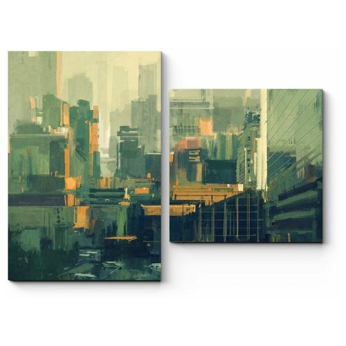 Модульная картина Городские небоскребы на закате180x135