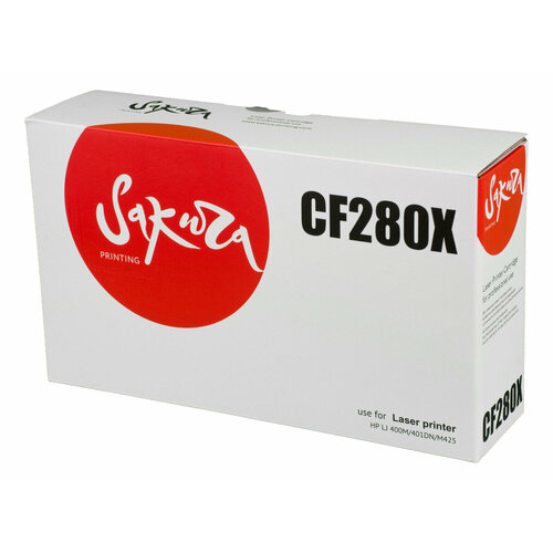 10 шт. Картридж лазерный Sakura 80X / CF280X Увеличенной емкости черный 6900 стр. для HP (SACF280X)