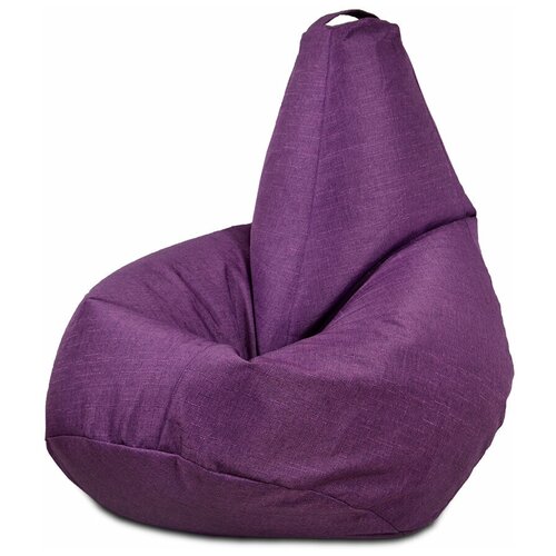 Кресло-мешок Груша темно-фиолетовый цвет (размер XXXL) PuffMebel, ткань рогожка