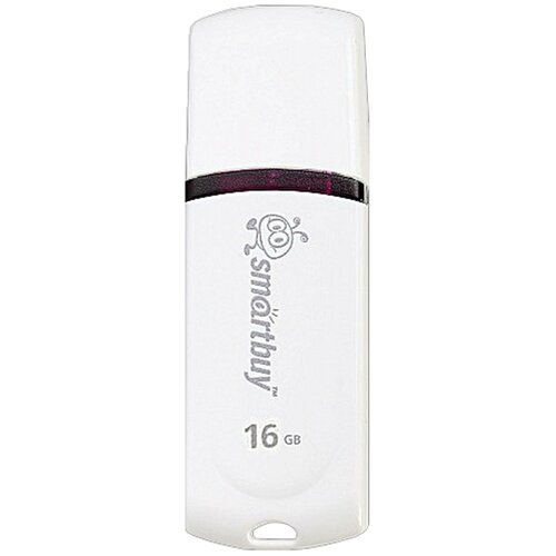 Флэш-диск 16 GB, SMARTBUY Paean, USB 2.0, белый, SB16GBPN-W