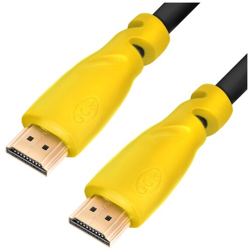 Кабель GCR HDMI - HDMI, 3 м, 1 шт., желтый