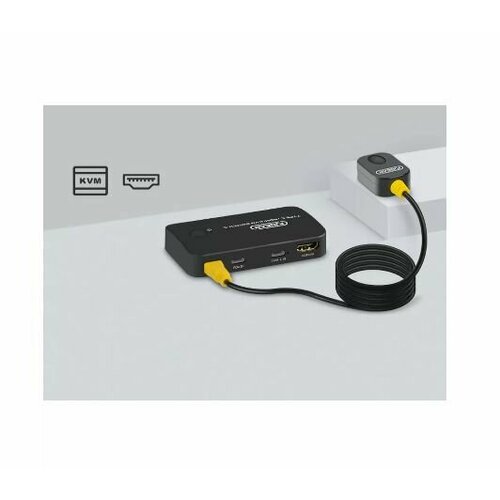 Видео HDMI (ПК) и Type-c (телефон или ноутбук) KVM на HDMI c USB 2-1 коммутатор хдми КВМ 4к свитчер, 2 ПК на 1 монитор+клав.+мышь 3840*2160 30Hz