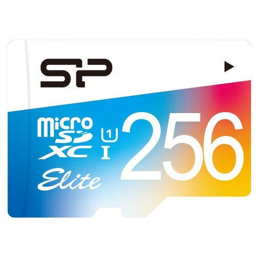 Флеш карта microSD 256GB Silicon Power Elite microSDHC Class 10 UHS-I (SD адаптер) Colorful