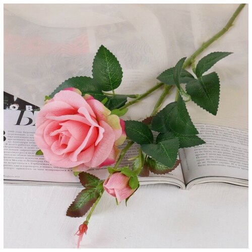 Poetry in flowers Цветы искусственные "Роза душистая" 9х50 см, розовый