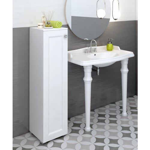 Шкаф для ванной комнаты, REGENT style, вштгранд 1, белый, левый, 115*30*30