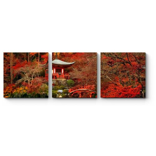 Модульная картина Красная осень в Киото180x60