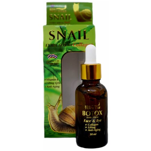 Сыворотка для лица с муцином улитки Royal Thai Herb Snail Extra Serum Collagen, 30мл.