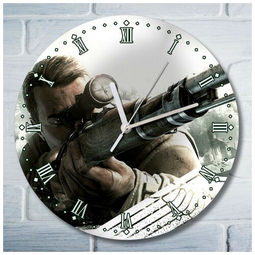 Настенные декоративные часы УФ с ярким рисунком, диаметр 28см Sniper Elite 2 (PS, Xbox, PC, Switch) 2862