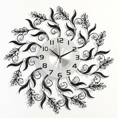 Часы настенные, серия: Ажур, "Огре", плавный ход, d-55.5 см, циферблат 22 см