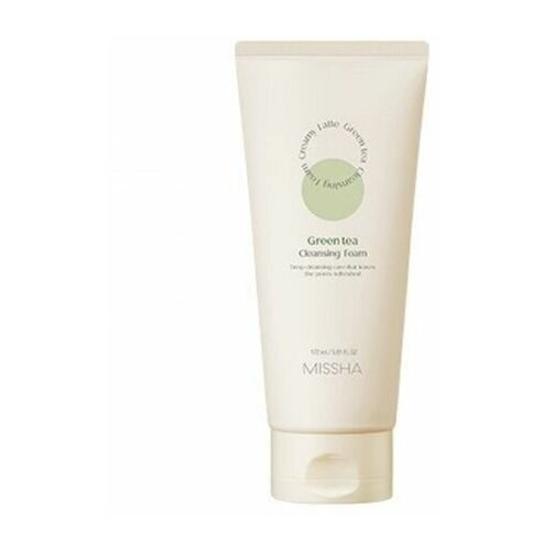 MISSHA Нежная очищающая пенка Creamy Latte Cleansing Foam, #Green tea