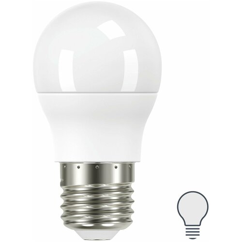 Лампа светодиодная Lexman P45 E27 175-250 В 5.5 Вт матовая 440 лм нейтральный белый свет
