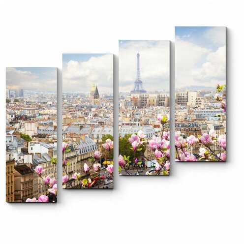 Модульная картина Весна в Париже 170x147