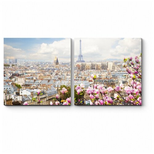 Модульная картина Весна в Париже 120x60