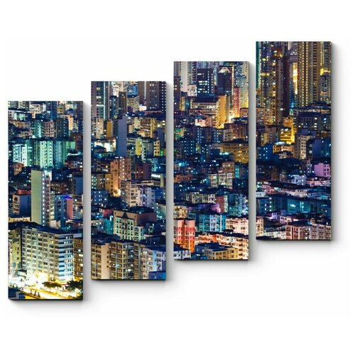 Модульная картина Пейзаж засыпающего Гонконга110x95
