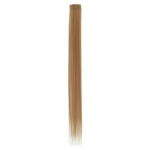 Локон накладной искусственный 50(±5)см волос прямой матт 5гр на заколке тёмн блонд 15# 7436001