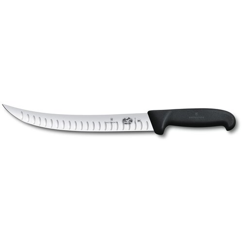 Кухонные ножи и ножницы VICTORINOX Нож кухонный Victorinox Fibrox (5.7223.25) стальной разделочный лезв.250мм прямая заточка черный