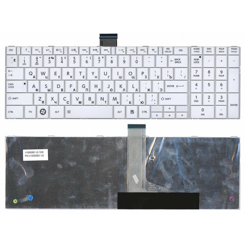Клавиатура для ноутбука Toshiba Satellite L950 белая