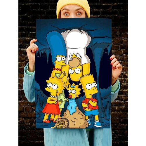 Постер интерьерный Симпсоны 2, 70х46 см. Матовый яркий. The Simpsons