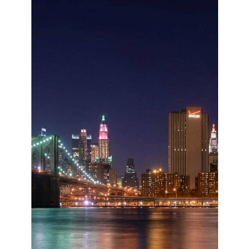 Плакат, постер на бумаге Brooklyn Bridge (Модульные постеры)-4/Бруклинский мост/искусство/арт/абстракция/творчество. Размер 60 х 84 см