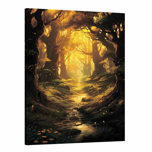Интерьерная картина 50х70 "Лесные красоты"
