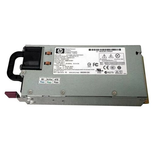 Блоки питания HP Блок питания 593831-B21 HP Hot Plug Redundant Power Supply Platinum 750W