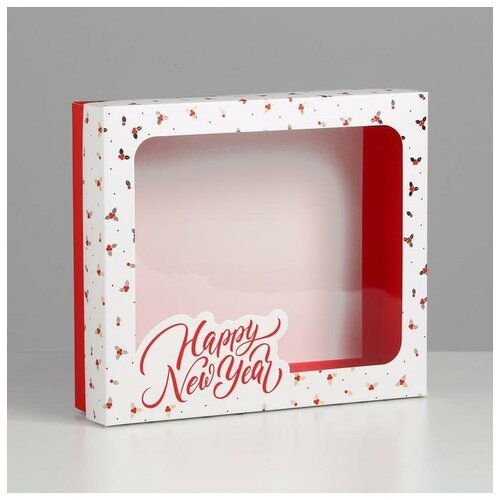 Коробка подарочная ТероПром 4295758 «Happy New Year», 23.5 × 20.5 × 5.5 см