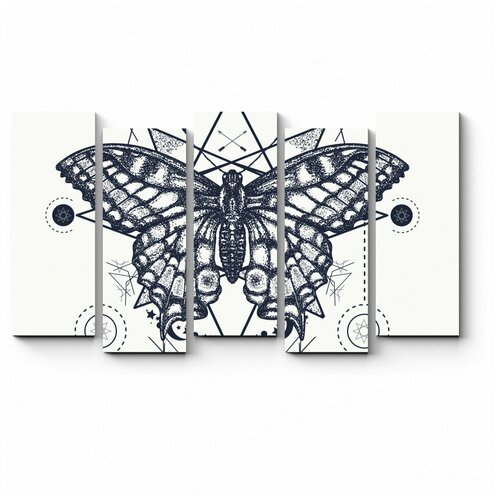 Модульная картина Эскиз бабочки 180x104