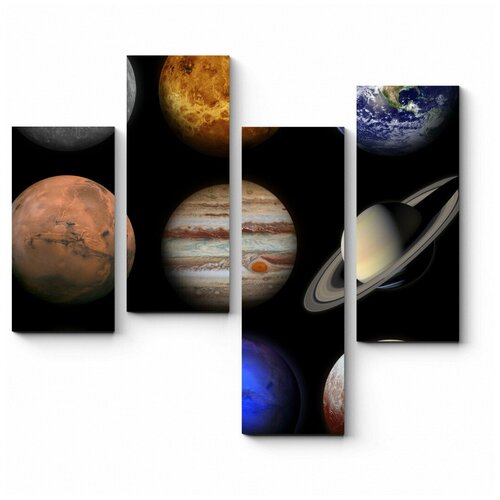 Модульная картина Планеты солнечной системы 154x144