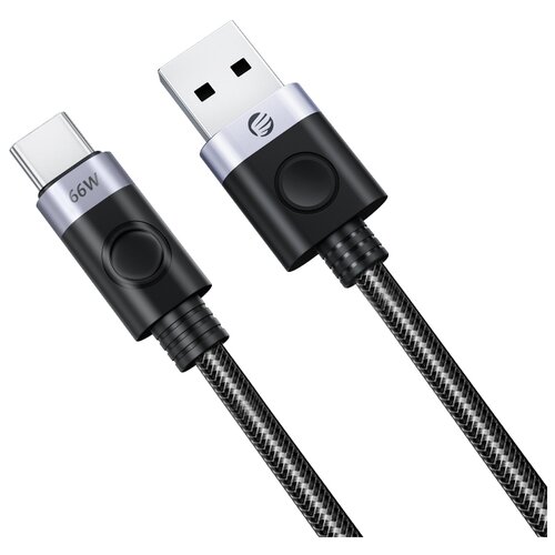 Кабель ORICO USB-A - Type-C (A2C), 2 м, черный/серебристый