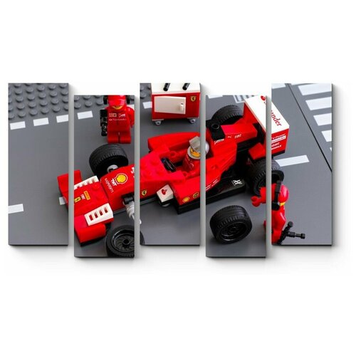 Модульная картина Lego команда Ferrari F14 T гоночный автомобиль 110x64