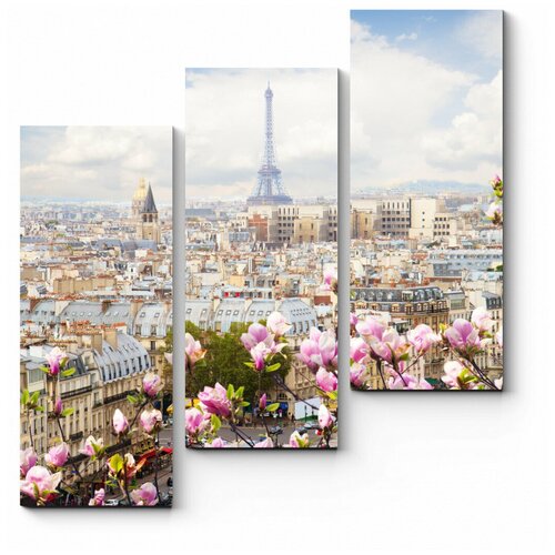 Модульная картина Весна в Париже 80x85