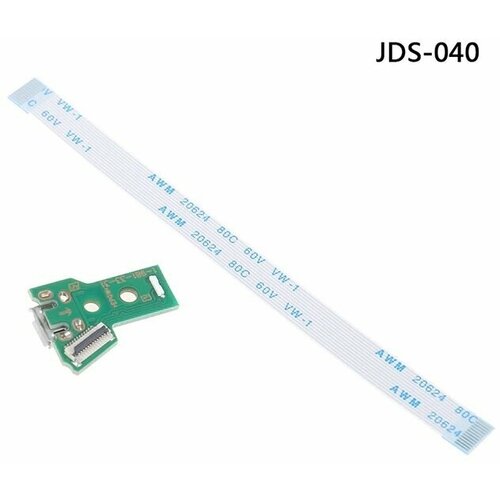 Плата / разъем / порт Micro usb jds 040 + Шлейф контактный 12pin для геймпада dualshock sony ps4 12 контактов