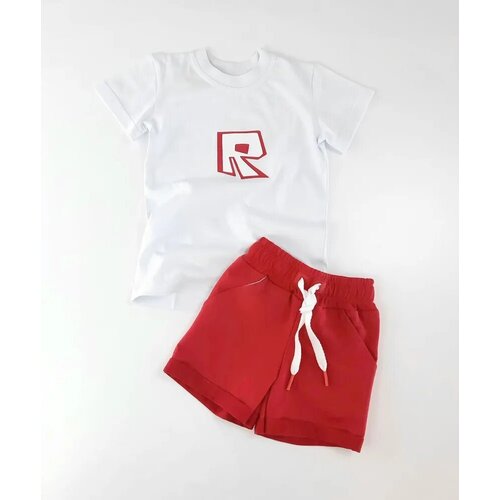 Комплект одежды , размер 116, белый, красный