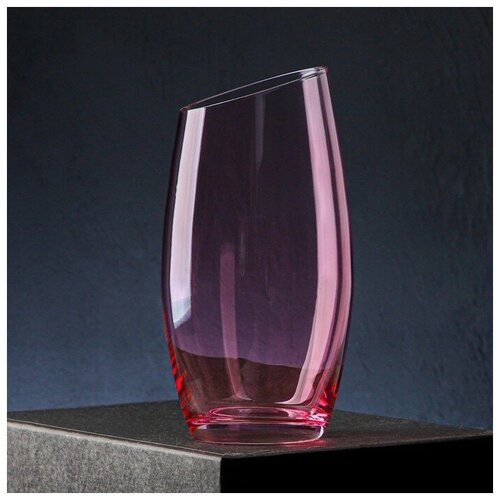 Стакан стеклянный высокий Magistro «Иллюзия», 475 мл, 8×15 см, цвет розовый