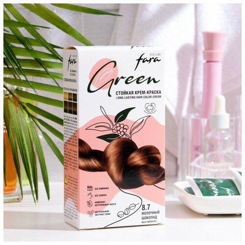 Fara Краска для волос FARA Eco Line Green 8.7 молочный шоколад, 125 г