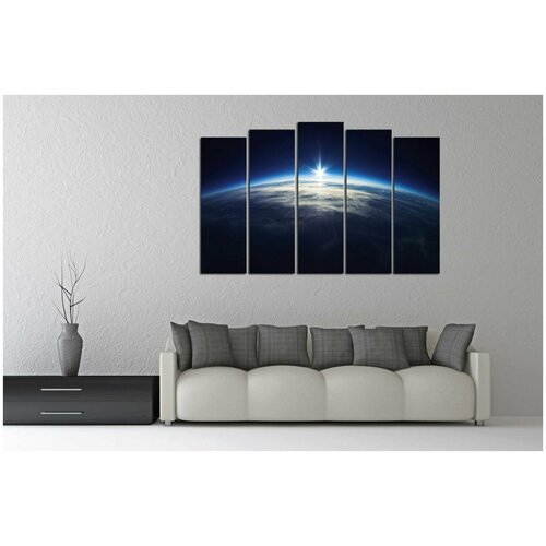 Модульная картина на Стекле - "Планета", размер 120х80 см