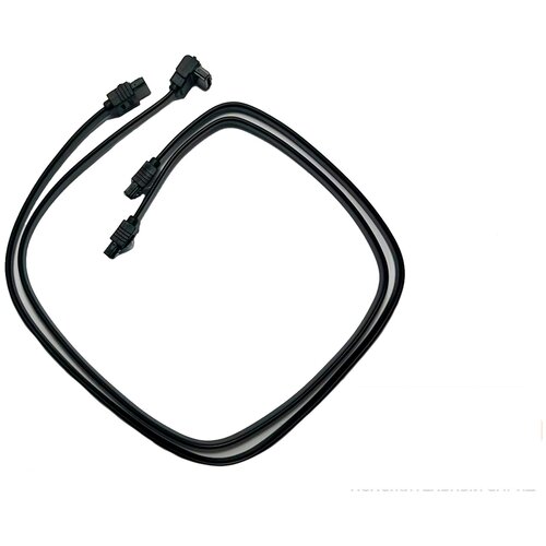 Кабель Serial ATA 26AWG AWM 21149 с угловым и прямым разъемом, черный (10шт. )